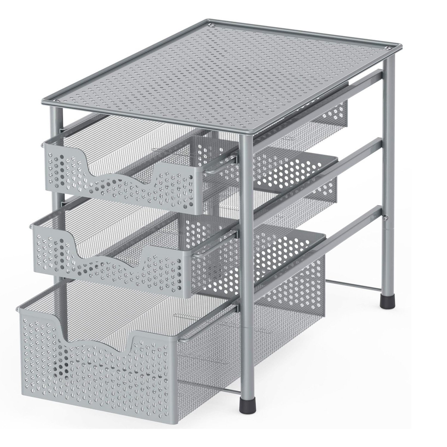 Mint Pantry® 3 Tier Alloy Steel Sliding Basket Organizer Drawer Cabinet ...