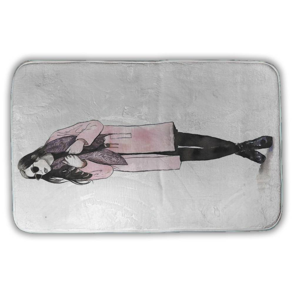 East Urban Home Woman spring look Bath Mat with Non-Slip Backing ...