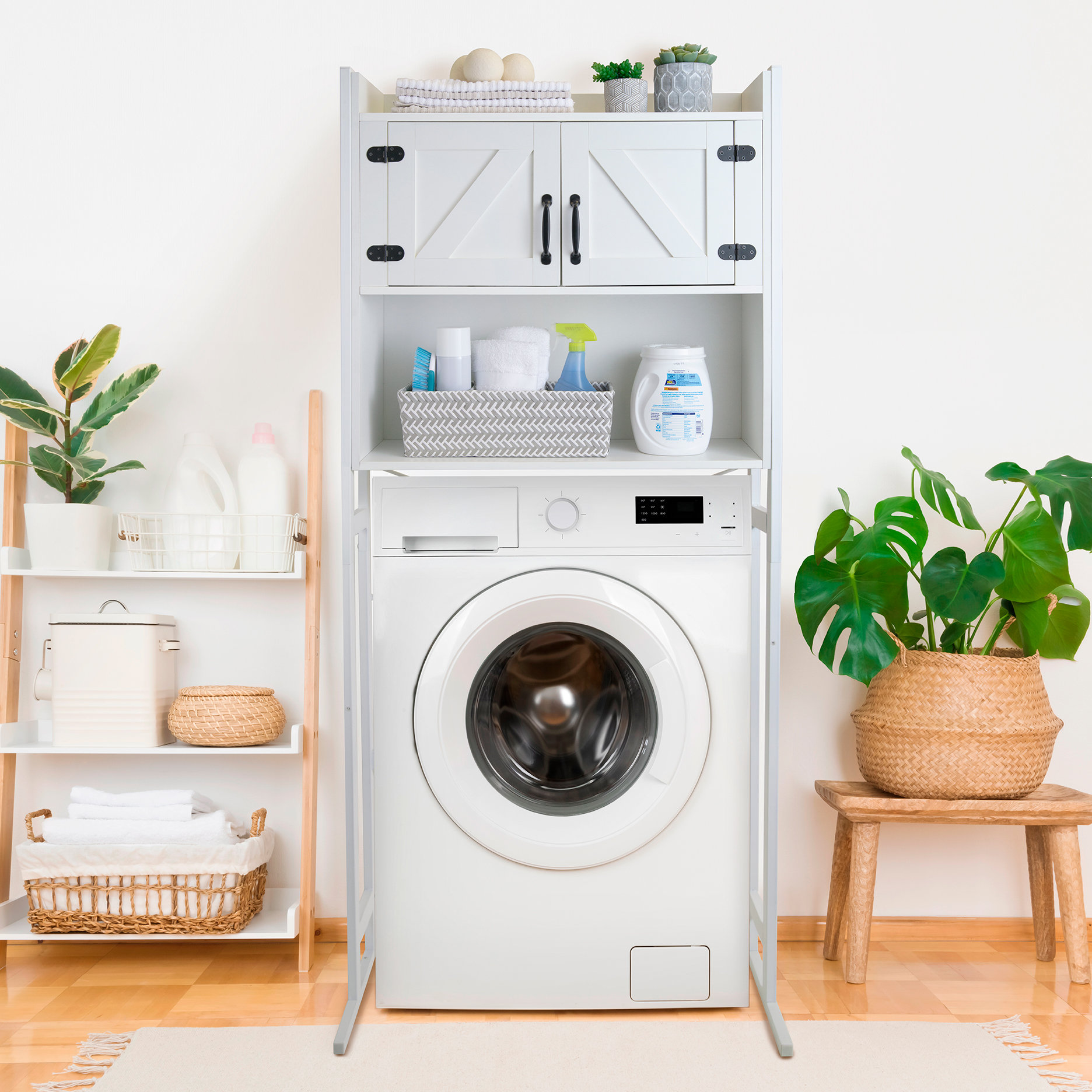 Gracie Oaks Rickesh Freestanding Over-the-Toilet Storage & Reviews ...