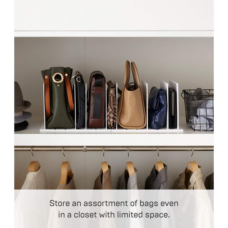 Yamazaki Home Purse Organizer/Bag Divider For Closet Shelf, Plastic ...
