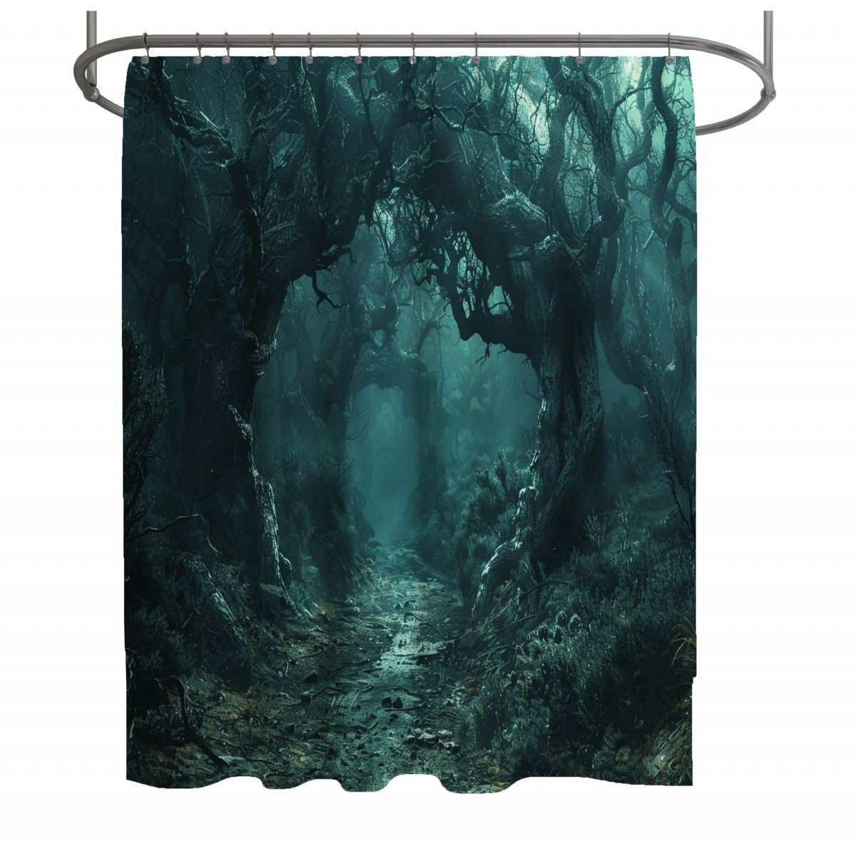 VisionDecor Enchanted Shower Curtain - Landscape Bathroom Decor | Wayfair