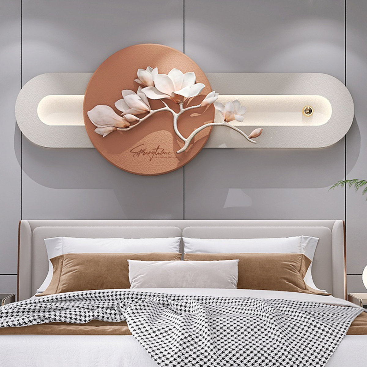 Refineroost Light Luxury Minimalist Background Wall Decorative Painting ...