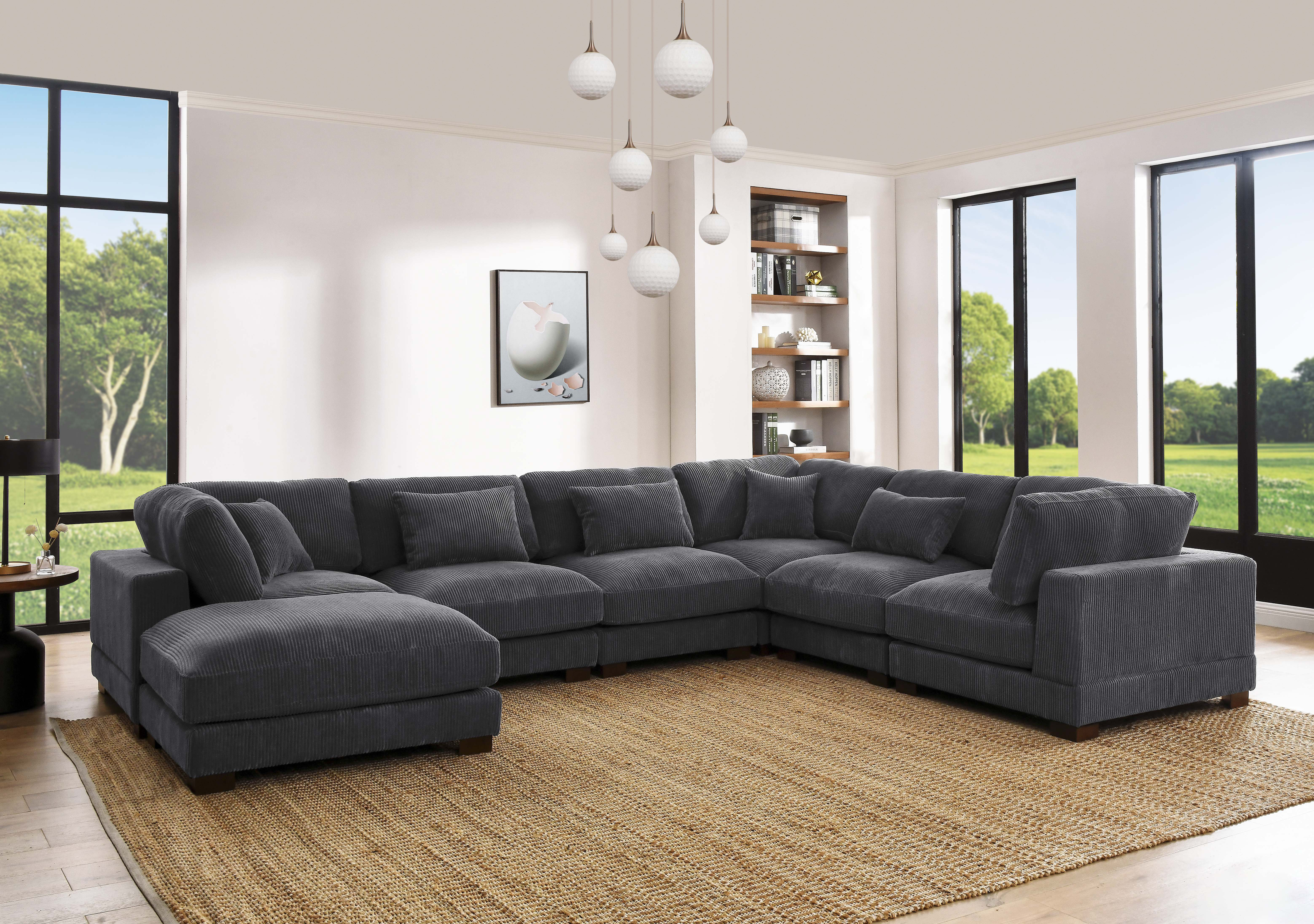 Wade Logan Arliz 7 - Piece 144" Wide Reversible Modular Corner ...