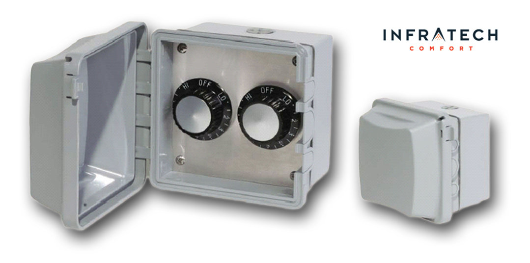 Infratech INF Surface Mount Waterproof Double Control Thermostat | Wayfair