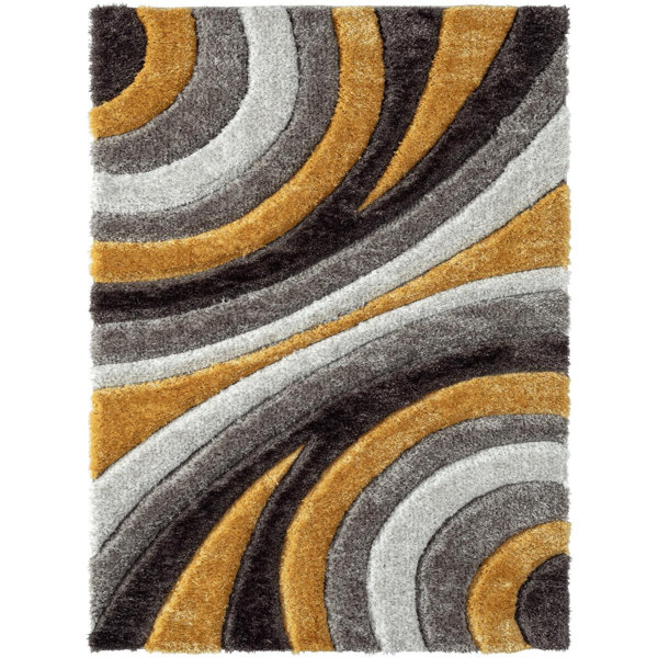 Orren Ellis Koo Geometric Yellow Area Rug & Reviews | Wayfair