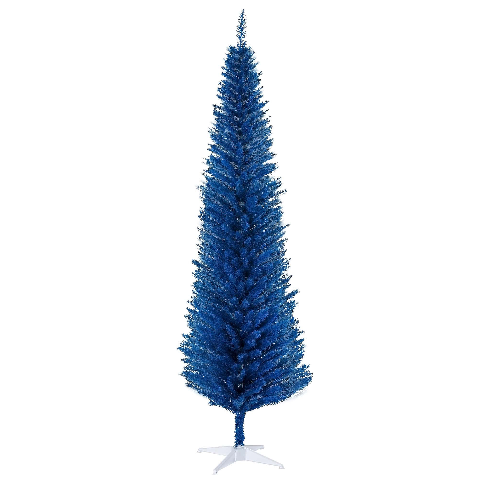 Charlton Home® Artificial Pencil Christmas Tree, Slim Xmas Tree with ...