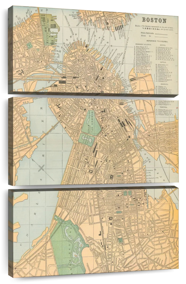 Breakwater Bay Aliaz Boston Map | Wayfair