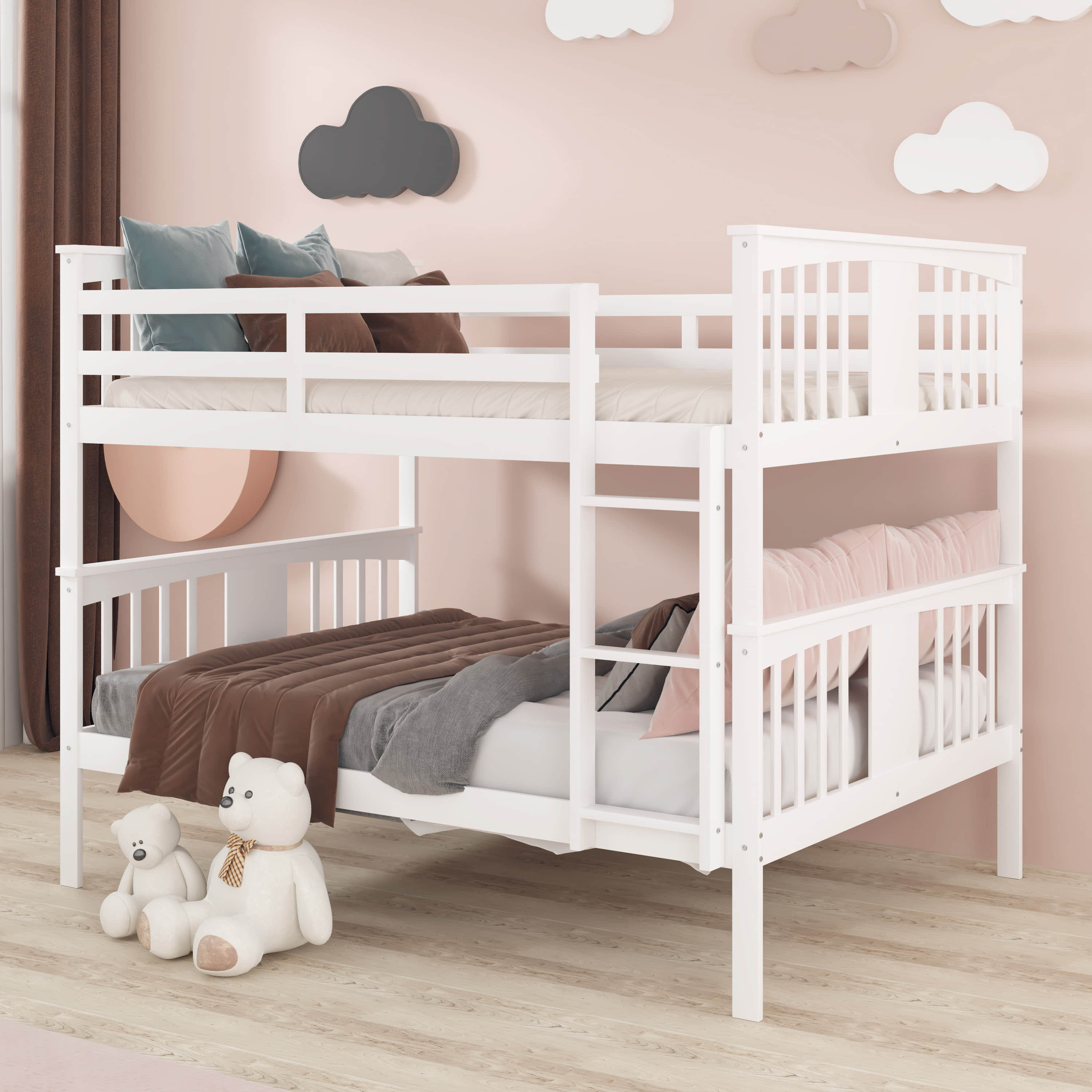 Harriet Bee Ercan Full over Full Solid Wood Standard Bunk and Loft ...