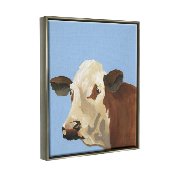 Stupell Industries " Farm Cow Portrait " by Regina Moore Painting Print ...