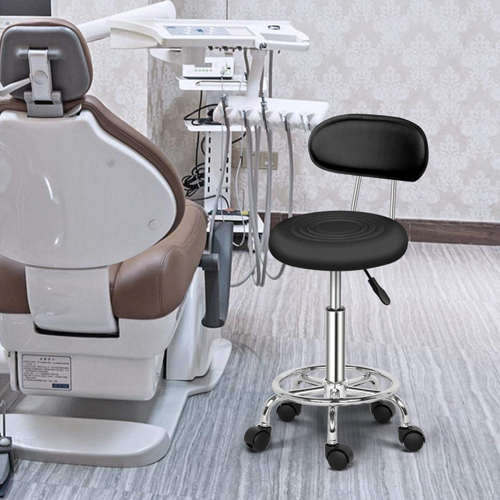 Inbox Zero Hydraulic Stripe Backrest Height Adjustable Lab Stool ...