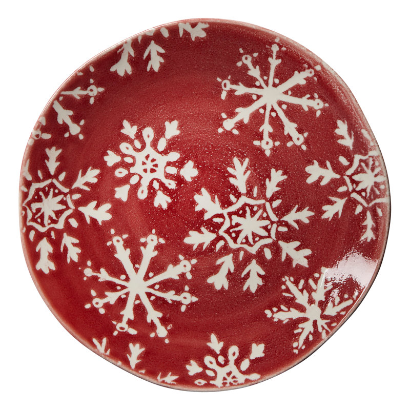 The Holiday Aisle® Snowflake Appetizer Plate | Wayfair