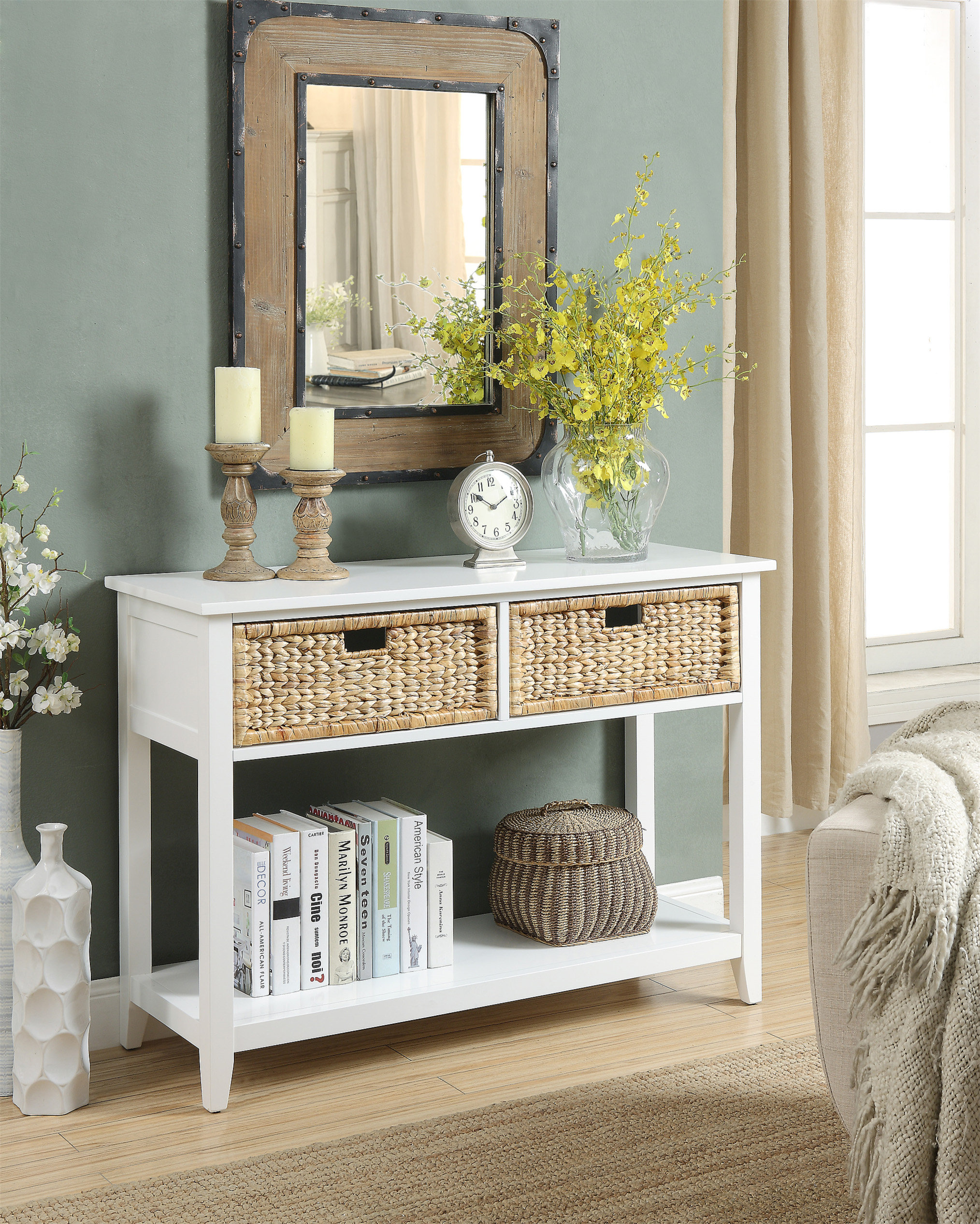 Latitude Run® Flavius White Finish Console Table - Wayfair Canada