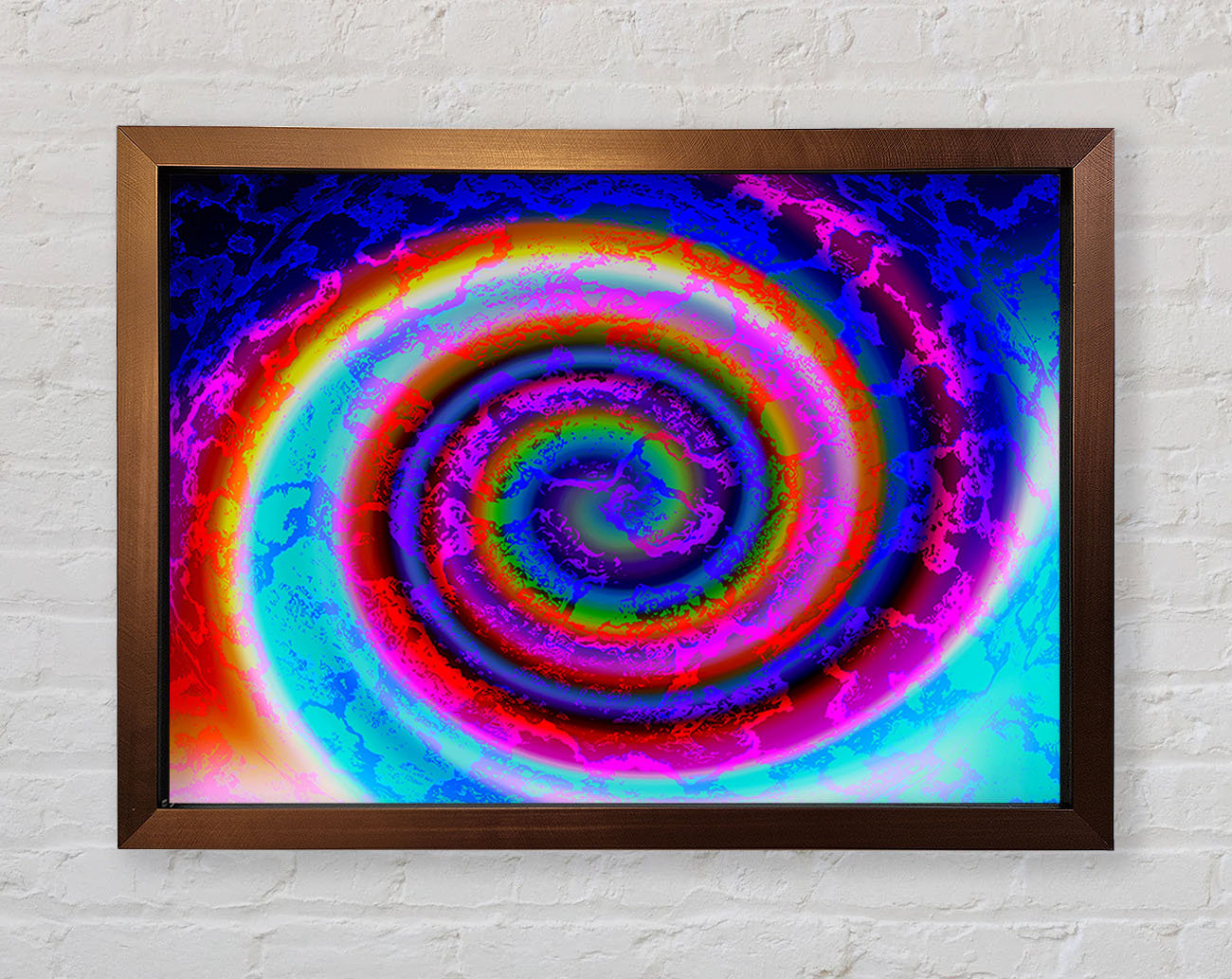 Ivy Bronx Neon Rainbow Coil Framed Print | Wayfair.co.uk