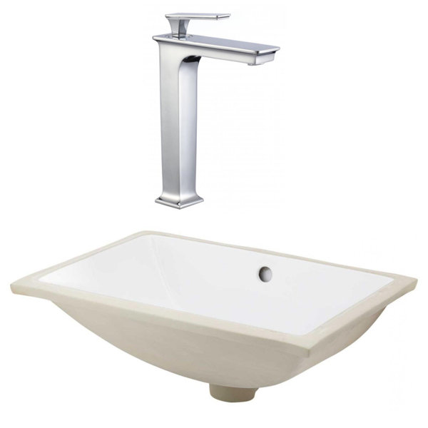 Plumbing N Parts Lavabo de salle de bain rectangulaire encastré en ...