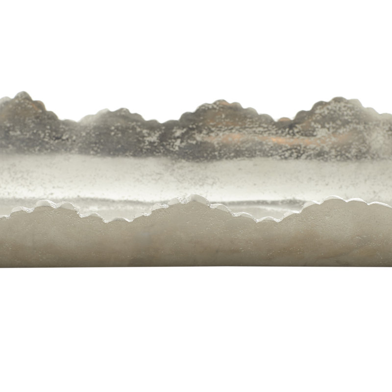 Rosdorf Park Aluminum Metal Live Edge Silver Decor Tray | Wayfair