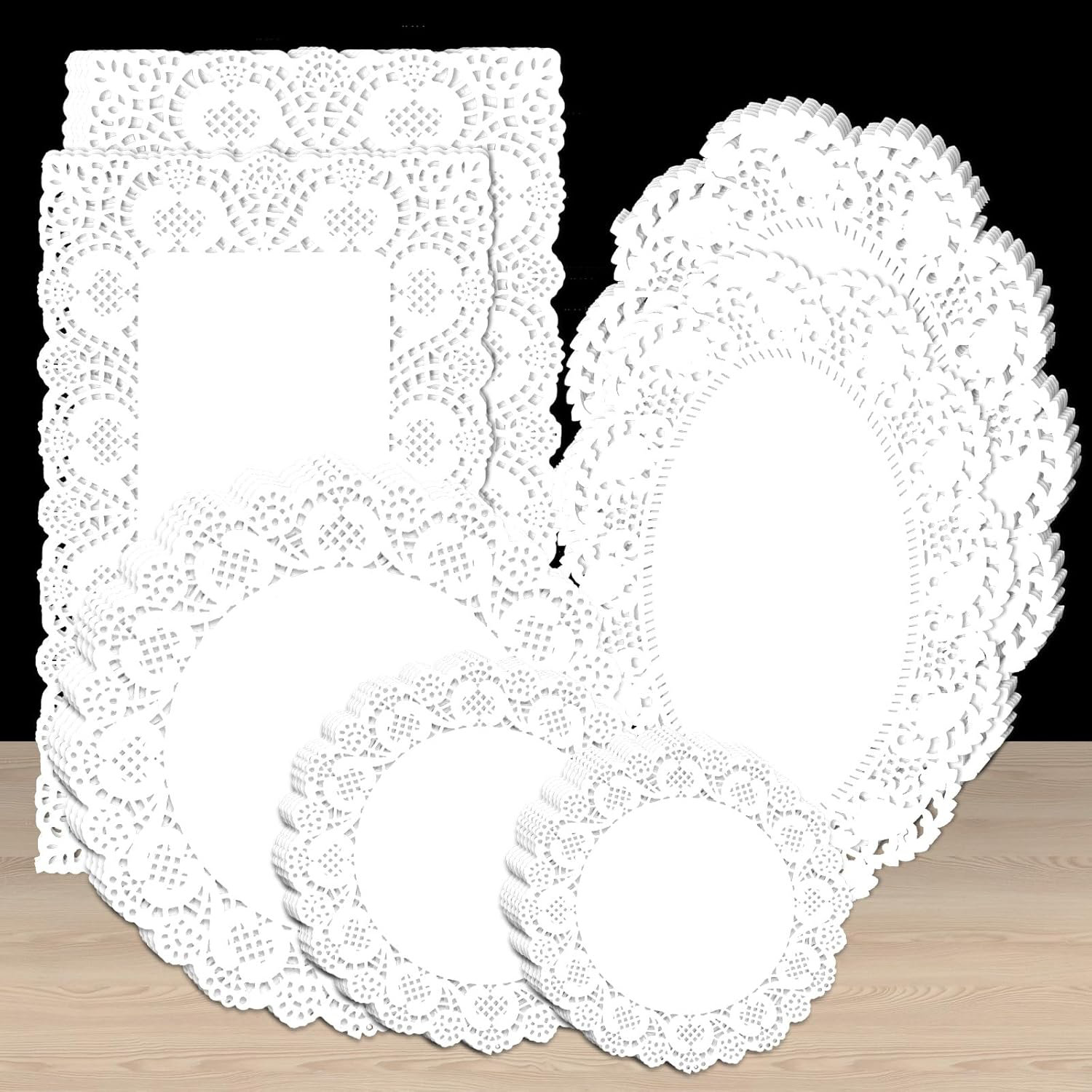 Lark Manor 400PCS Paper Doilies Assorted Sizes Disposable Doilies White ...