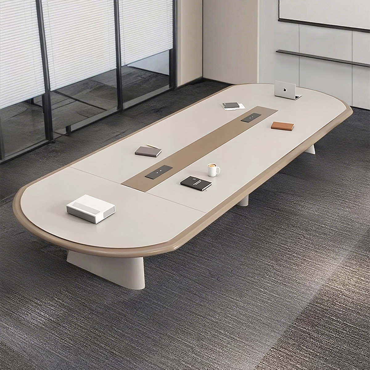 Ivy Bronx Modern oval conference table / negotiation table | Wayfair