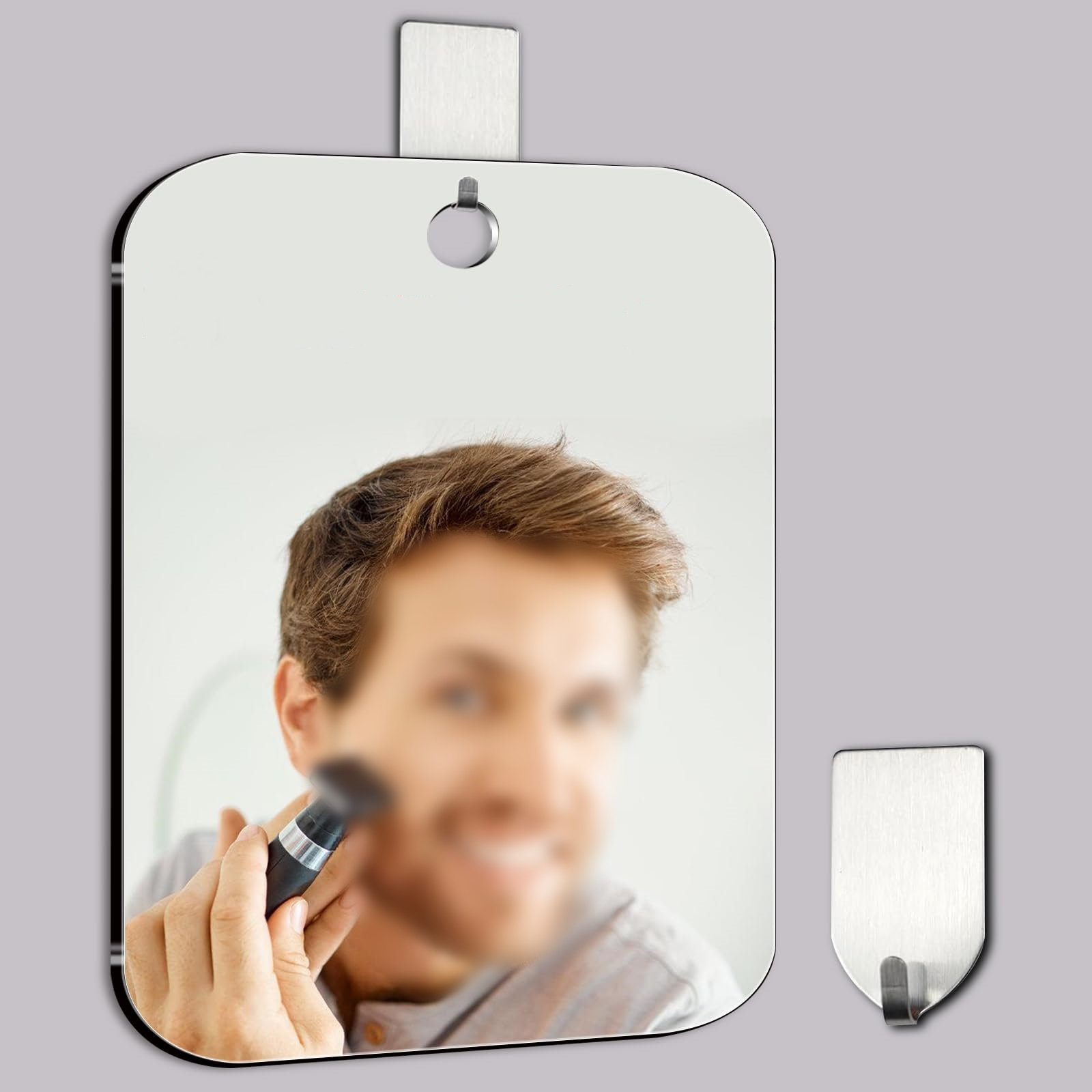 Ebern Designs Shower Mirror for Shaving,Frameless Portable Mirrors ...