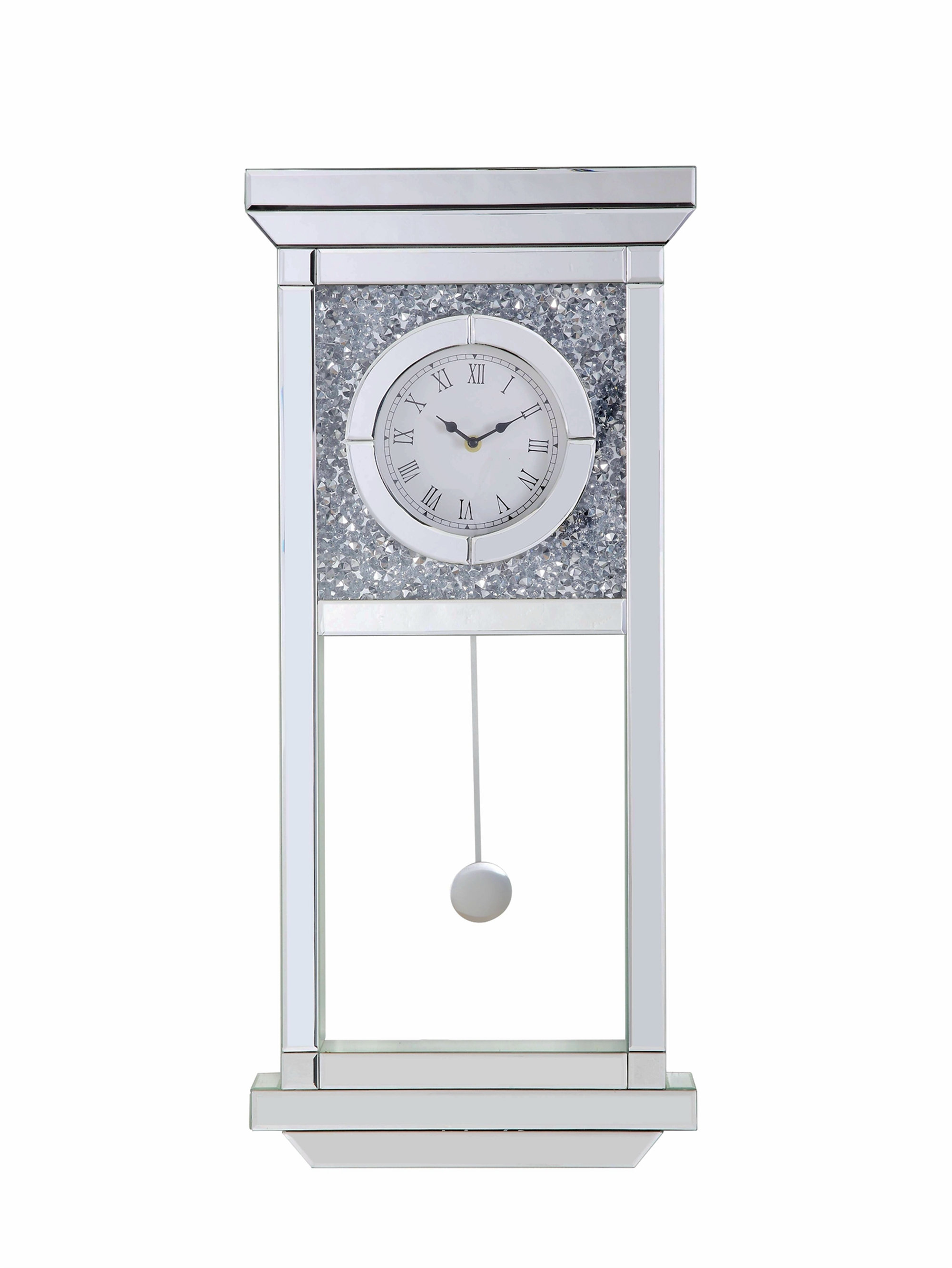Mercer41 Layba Mirrored And Faux Diamonds Pendulum Wall Clock - Wayfair ...