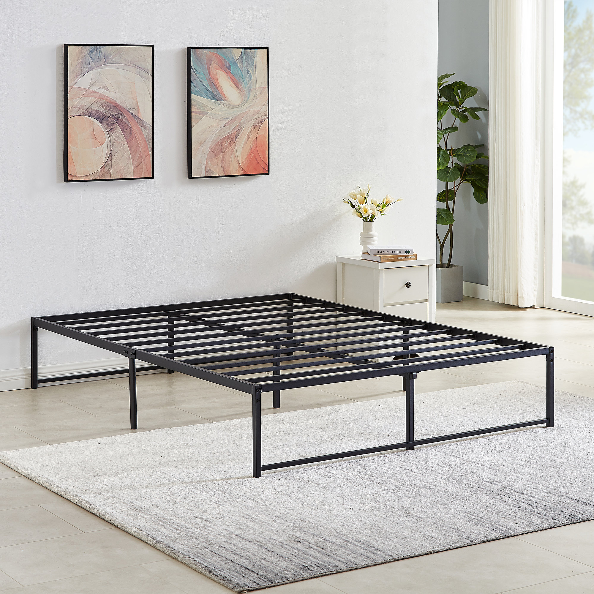 The Twillery Co. Mclea 14.2" Steel Bed Frame & Reviews - Wayfair Canada