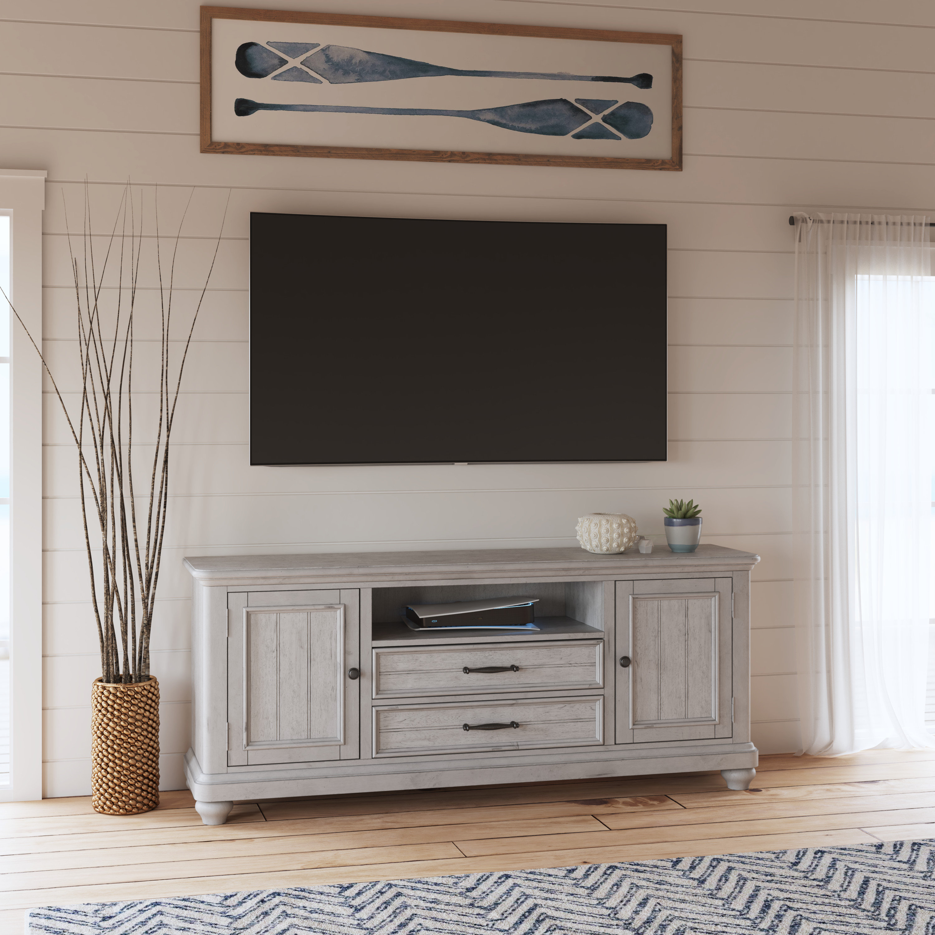 Alcott Hill® Evda Shell Entertainment Console | Wayfair