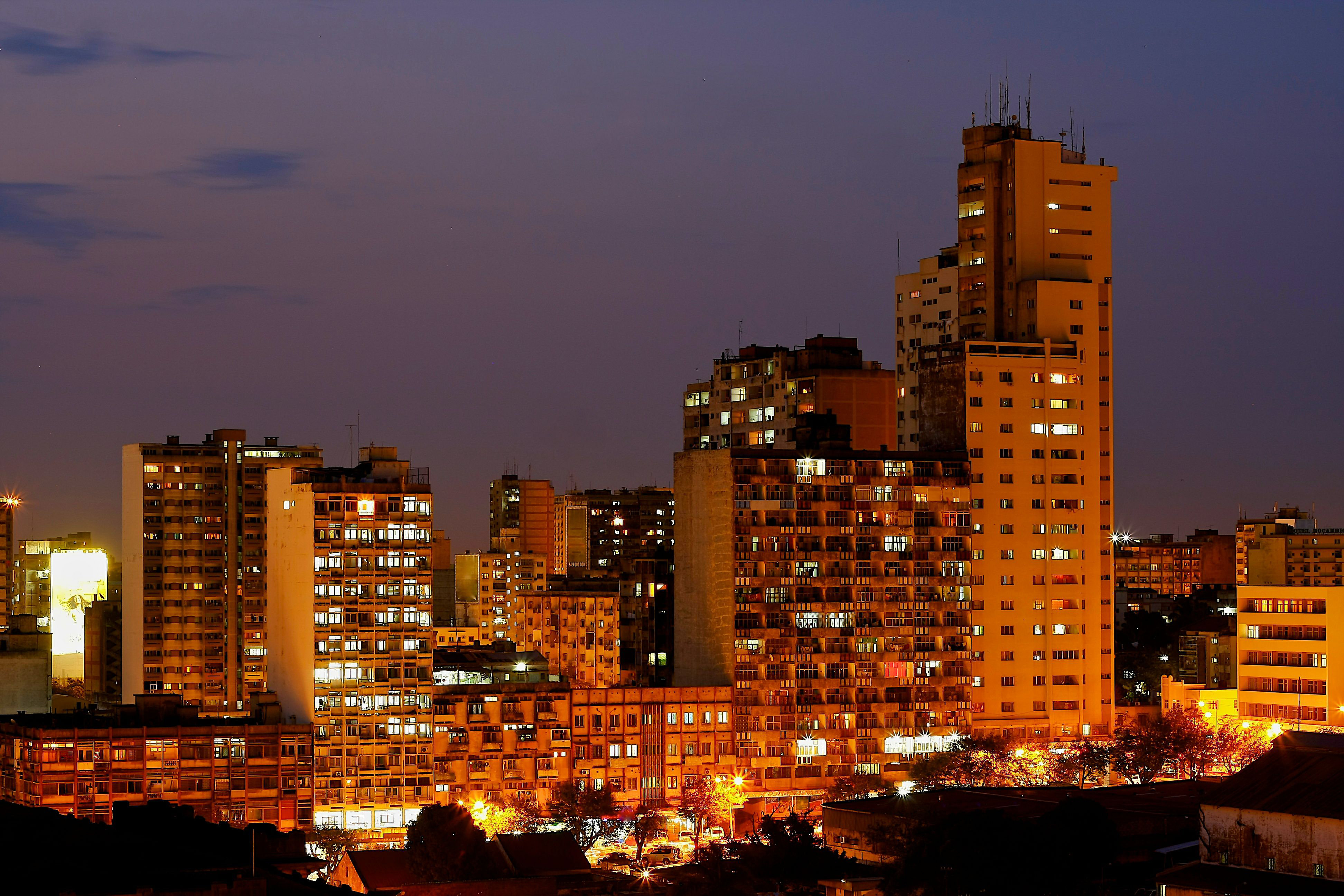 Ebern Designs Maputo Building On Canvas by Luis-M-Leonardo Print | Wayfair