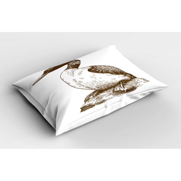 Ambesonne Loon Pillow Sham 2 Pack Antique Looking Northern Loon Dark ...