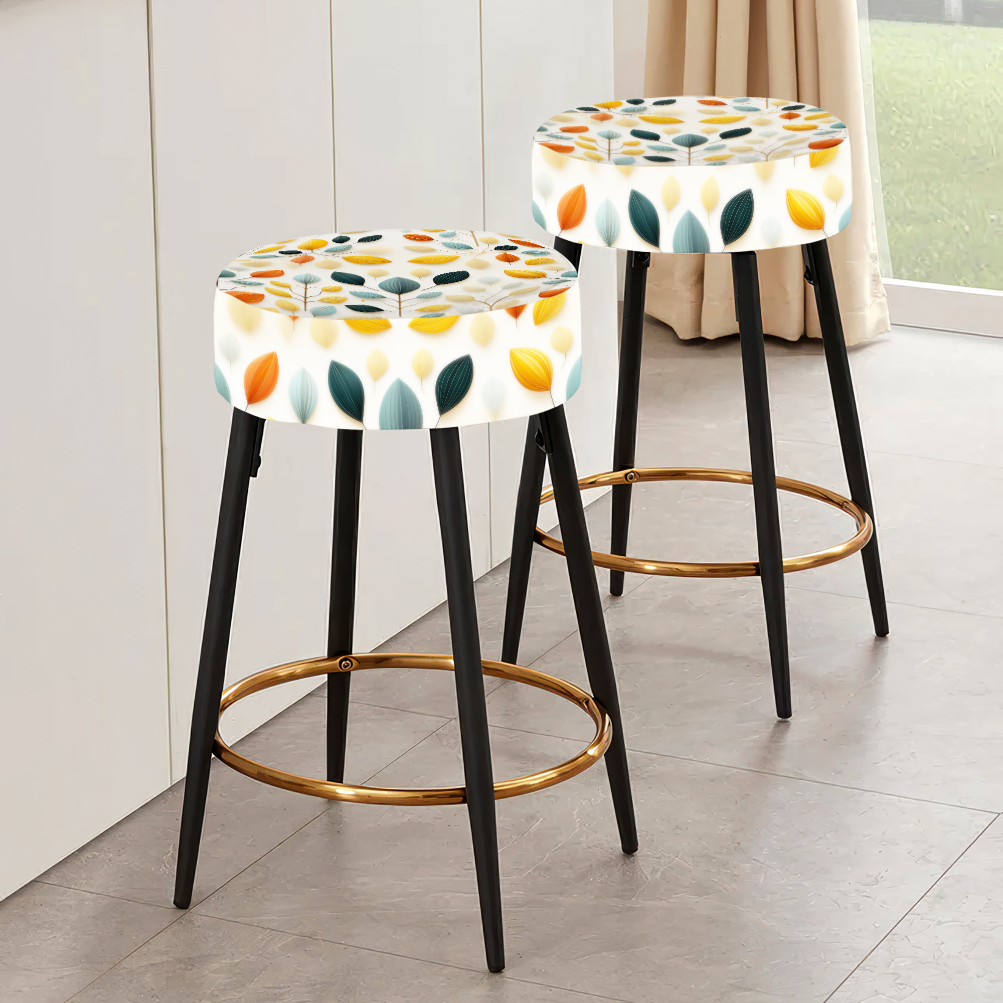 Design Art Organic Symmetry - Abstract Bar Stools Set Of 2 | Wayfair