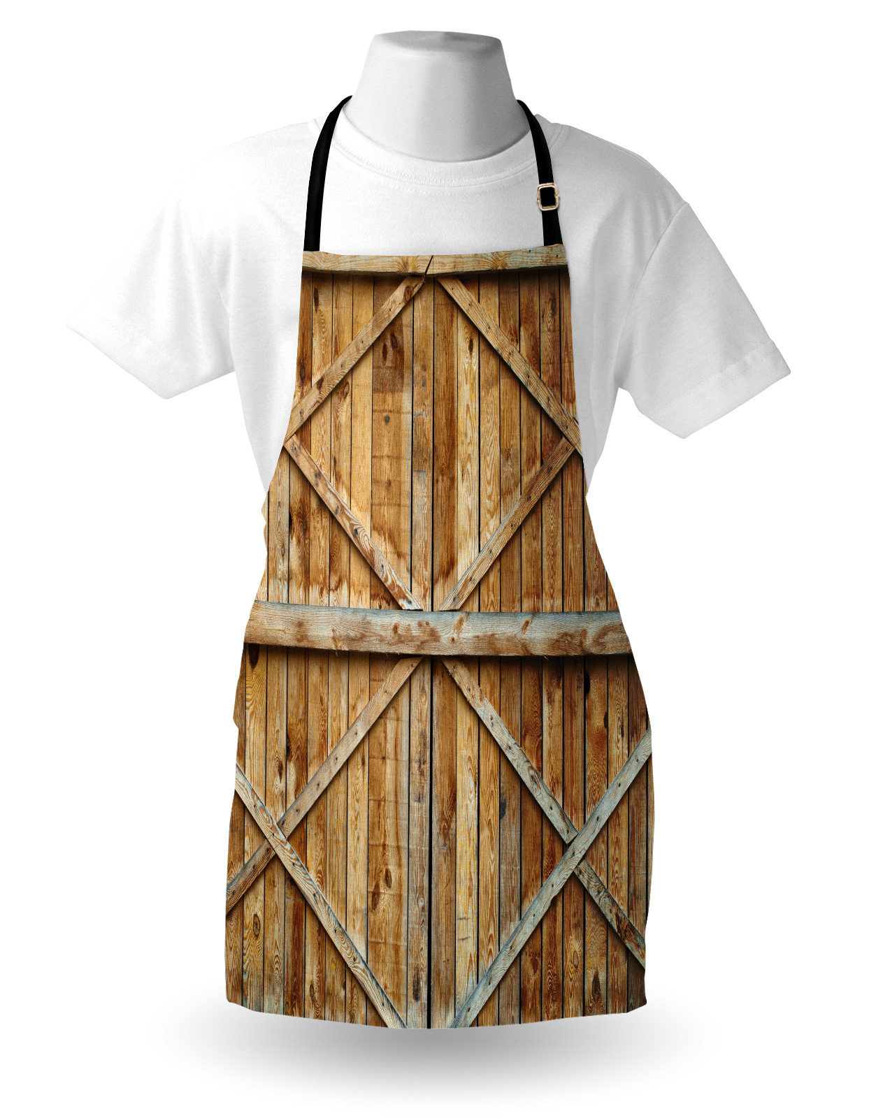 East Urban Home Rustic Apron Unisex, Wooden Timber Door Plank, Adult ...