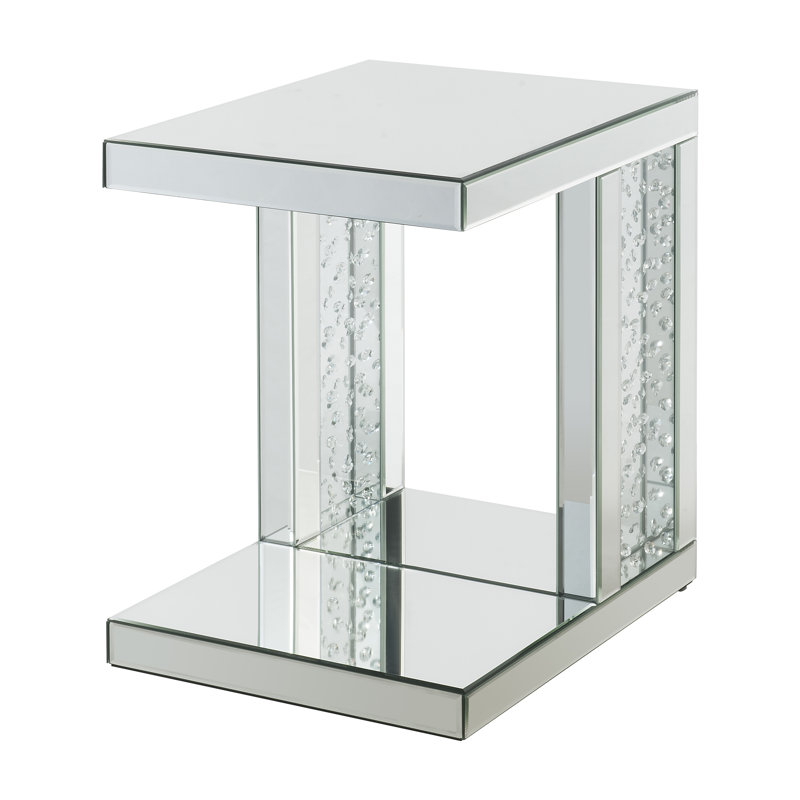 Mercer41 Annalease Mirrored Glass Top End Table | Wayfair
