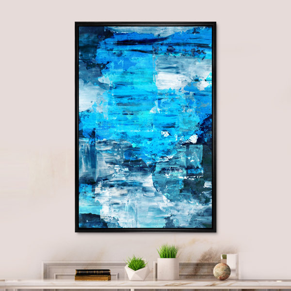 Highland Dunes " Blue Modern Art Painting " Painting Print | Wayfair