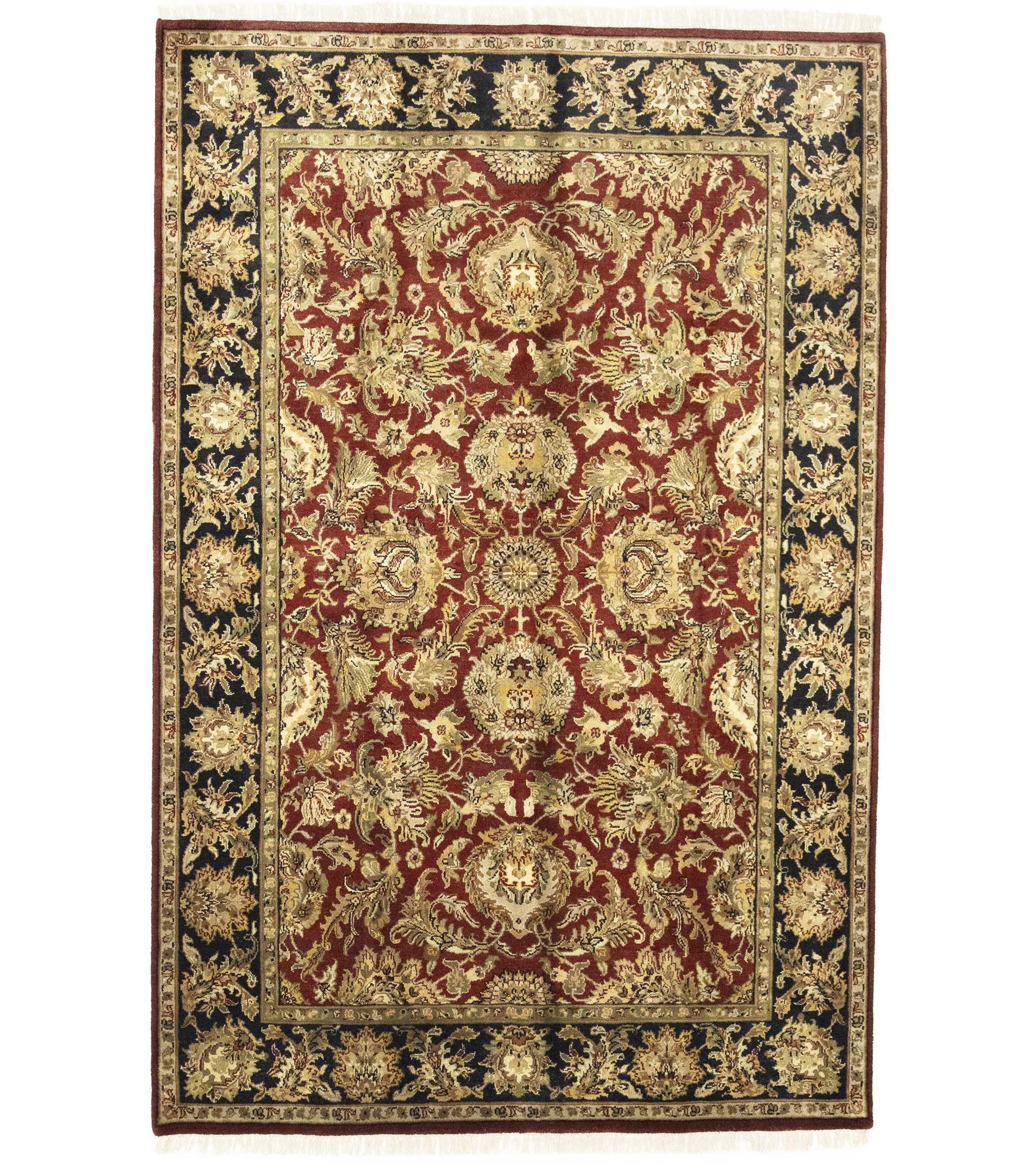 ADMINRUGS Red Traditional 6X9 Handmade Agra Jaipur Oriental Area Rug ...