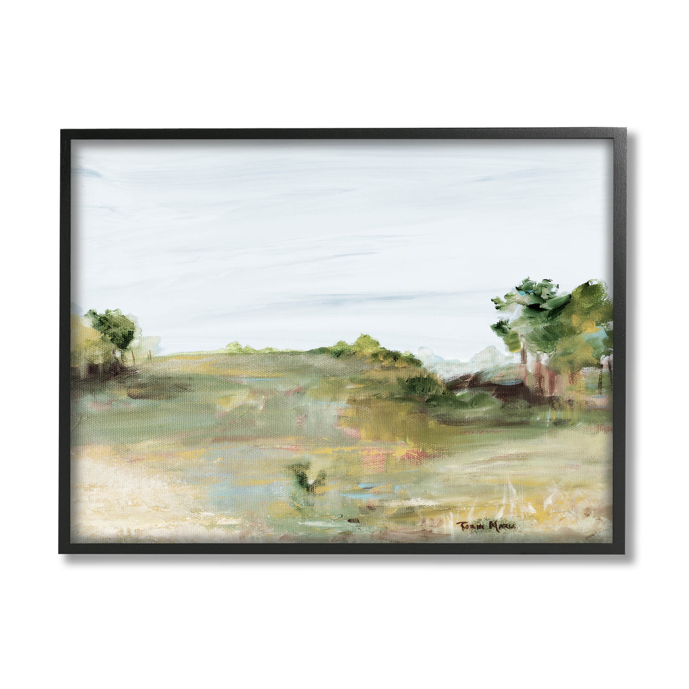 Rosalind Wheeler Grassland Nature Horizon Scene Framed Giclee Art By ...