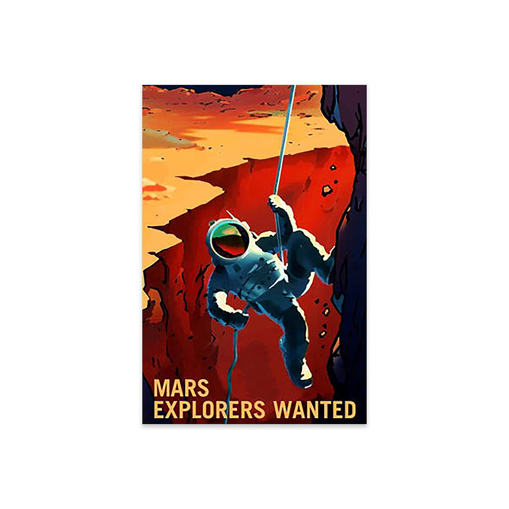 Red Barrel Studio® Explorers Wanted by Nasa - Unframed Graphic Art ...
