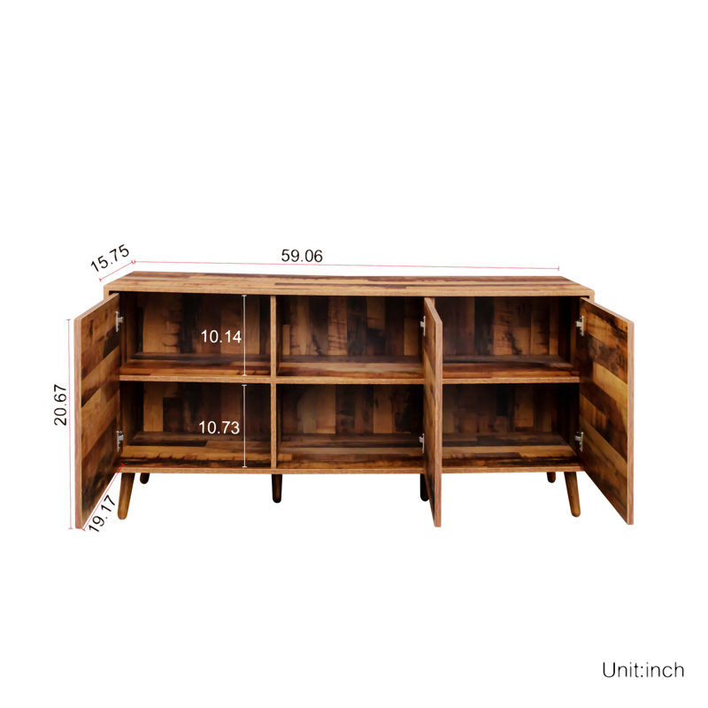 Bayou Breeze Antez 3 - Door Accent Cabinet | Wayfair