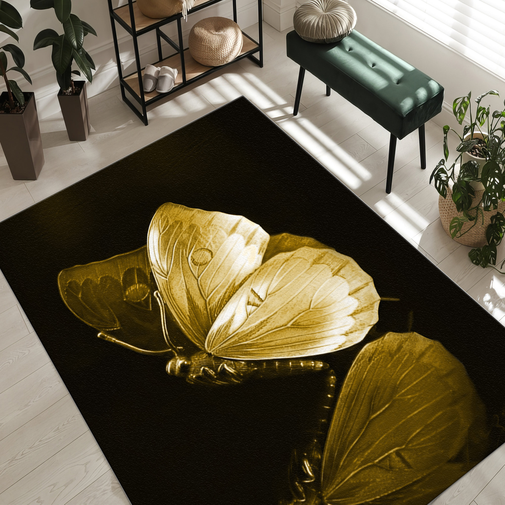 kayra export Tropical Paradise Non-Woven Soft Printed Rug with Exotic ...