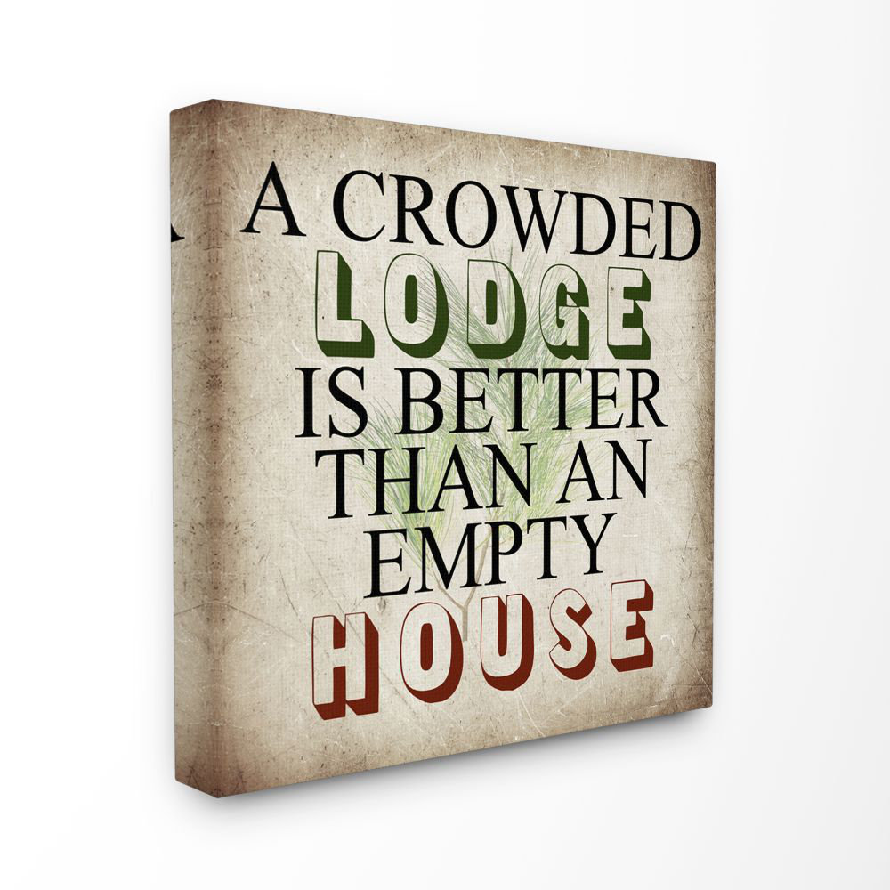 Millwood Pines 'Crowded Lodge Country Home Textured Word Design ...