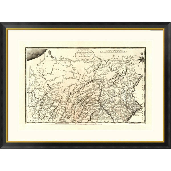 Global Gallery State Of Pennsylvania, 1795 Framed On Paper by Mathew ...
