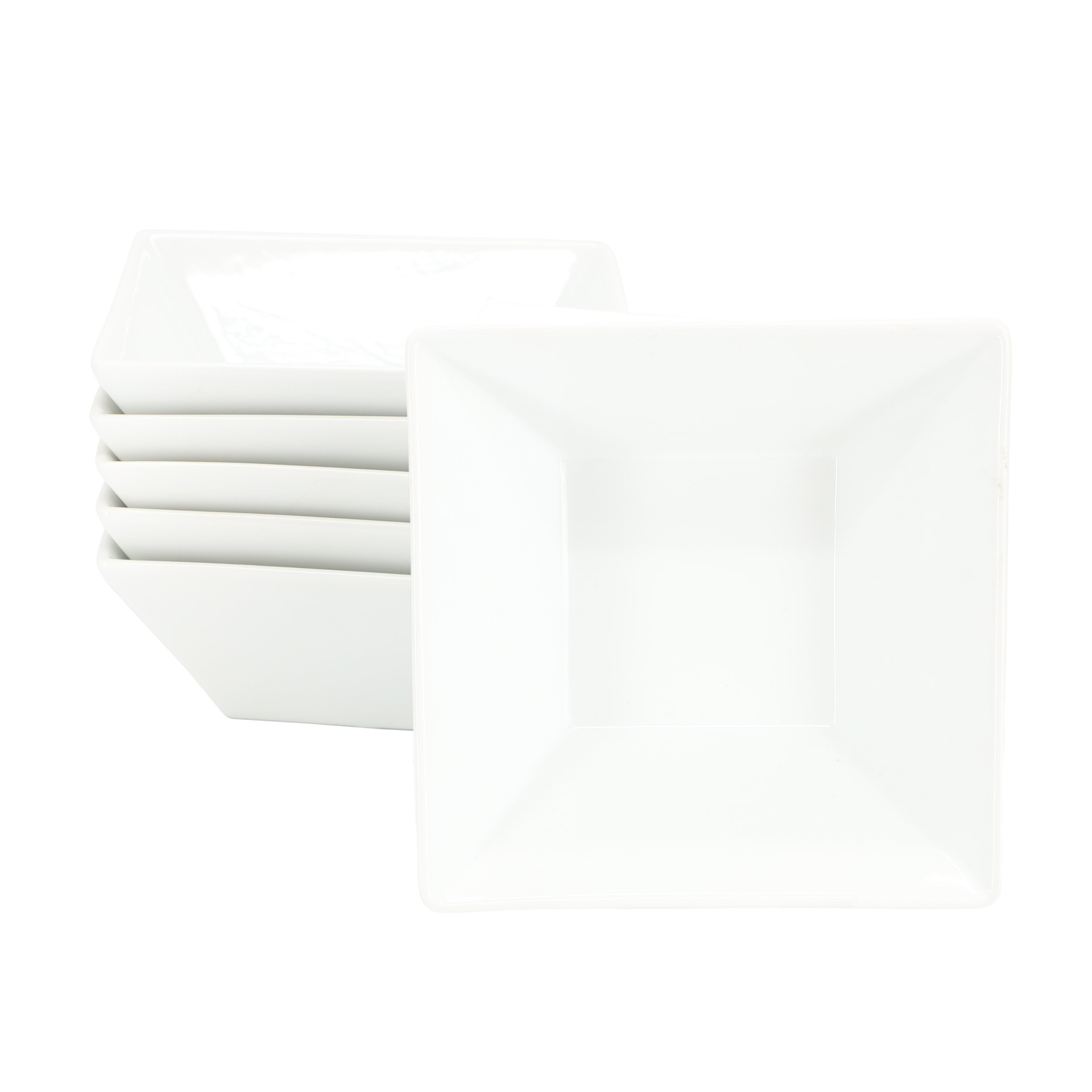 Latitude Run® Simply White 6 Piece 26 Ounce Fine Ceramic Square Soup ...