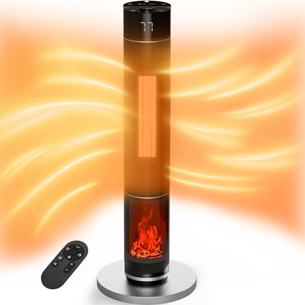 BUILTCO Space Heaters For Indoor, 34" Ceramic Large Room Heater With ...