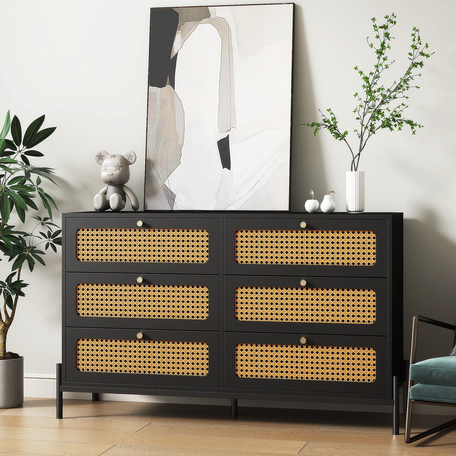 Bay Isle Home™ Rattan Chest Rattan Cabinet Rattan Sideboard Rattan ...