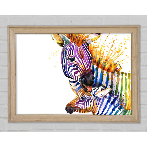 Bloomsbury Market Zebra Paint Splatter - Single Picture Frame Art ...
