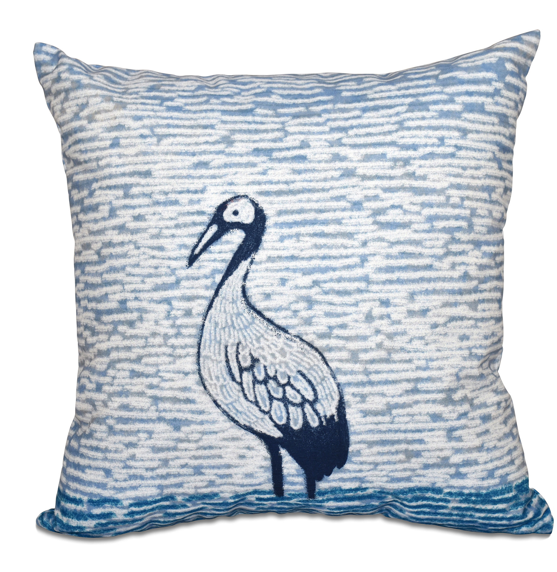 e by design Beach Vacation Bird Watch Animal Print Square Pillow Cover ...