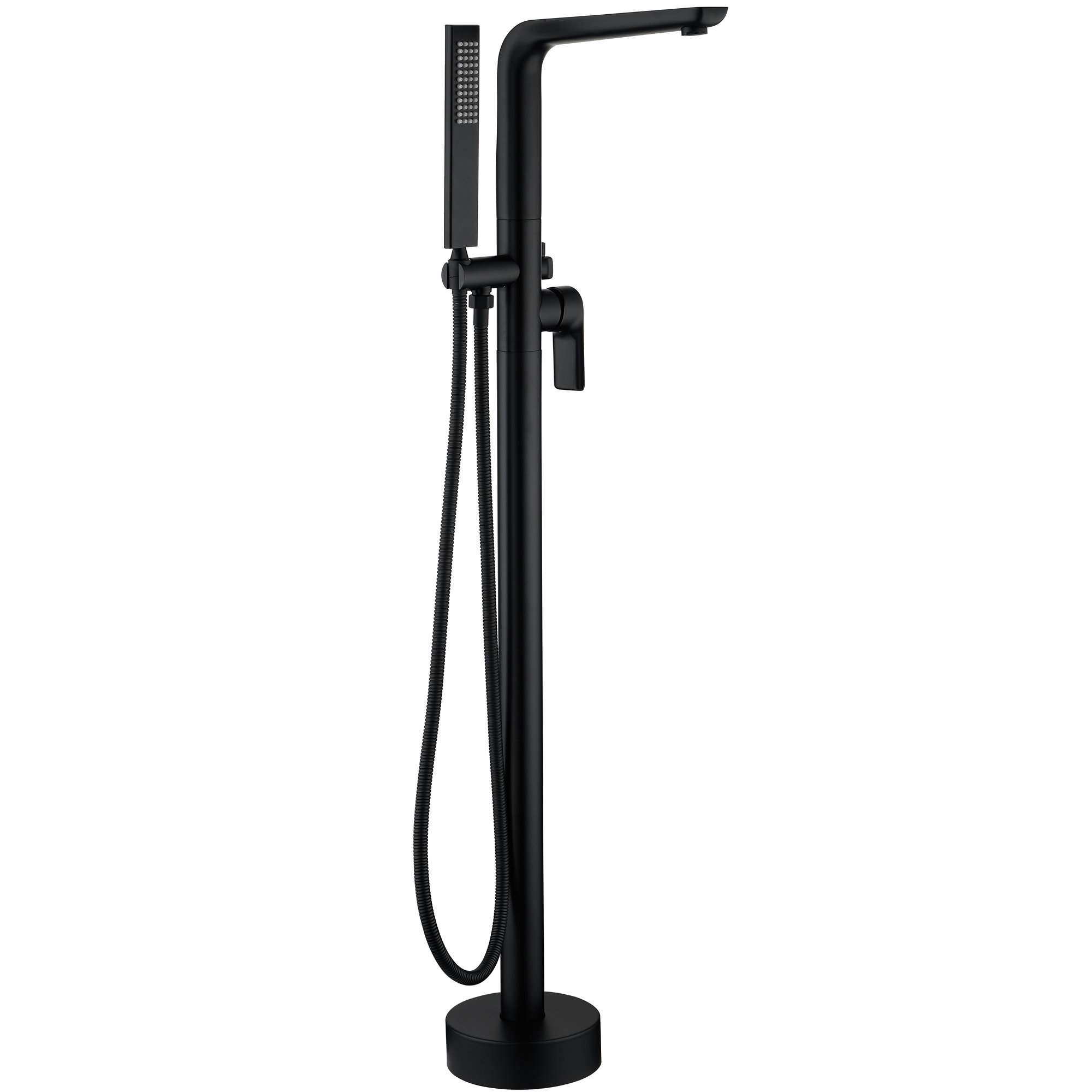 SHAMANDA Single Handle Floor Mounted Tub Faucet With Handshower ...