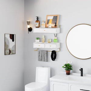 Mercer41 Floating Shelves For Wall Storage, Wall Mounted Bathroom Shelf ...
