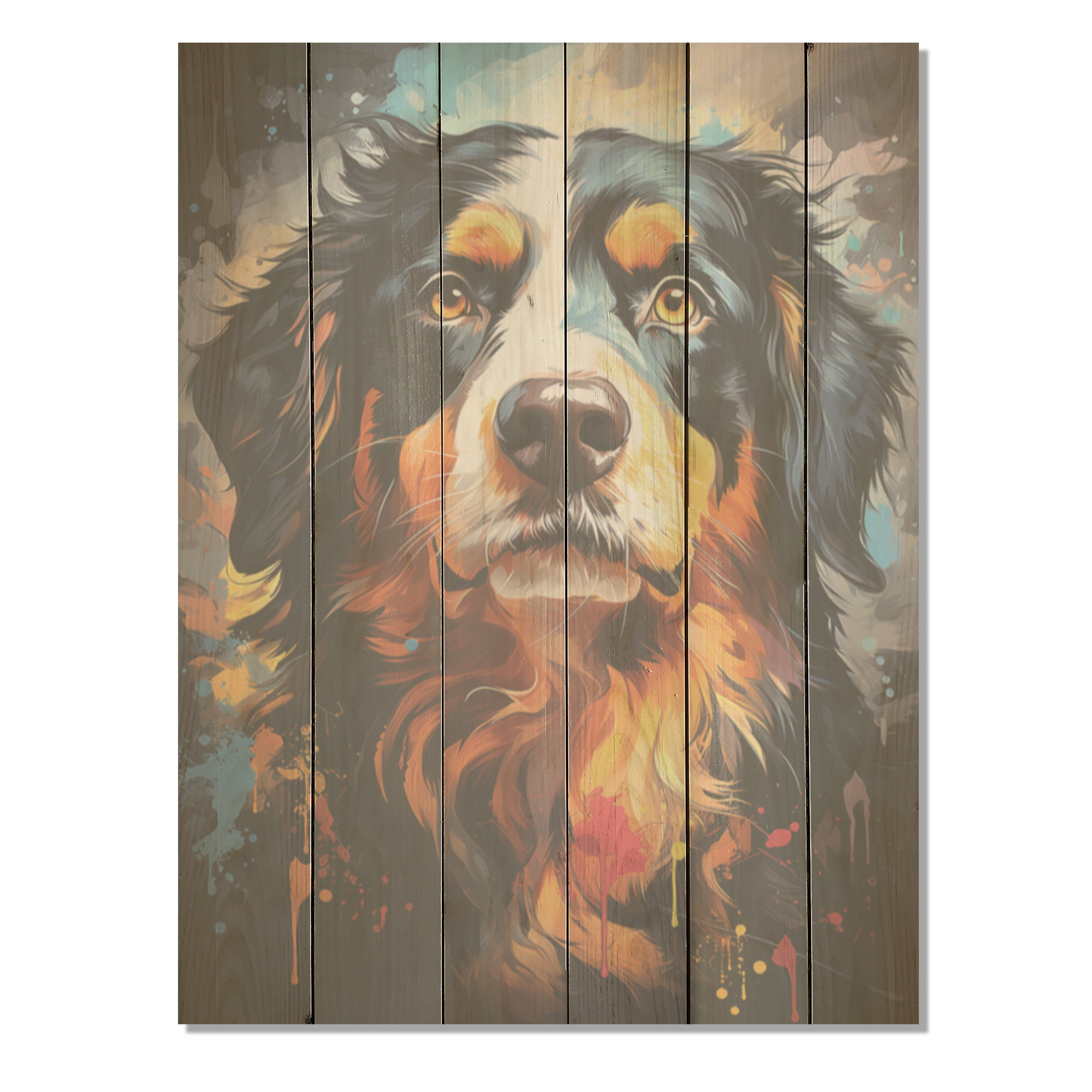 Lark Manor™ Bernese Mountain Majesty - Dog Wood Wall Art On Natural ...