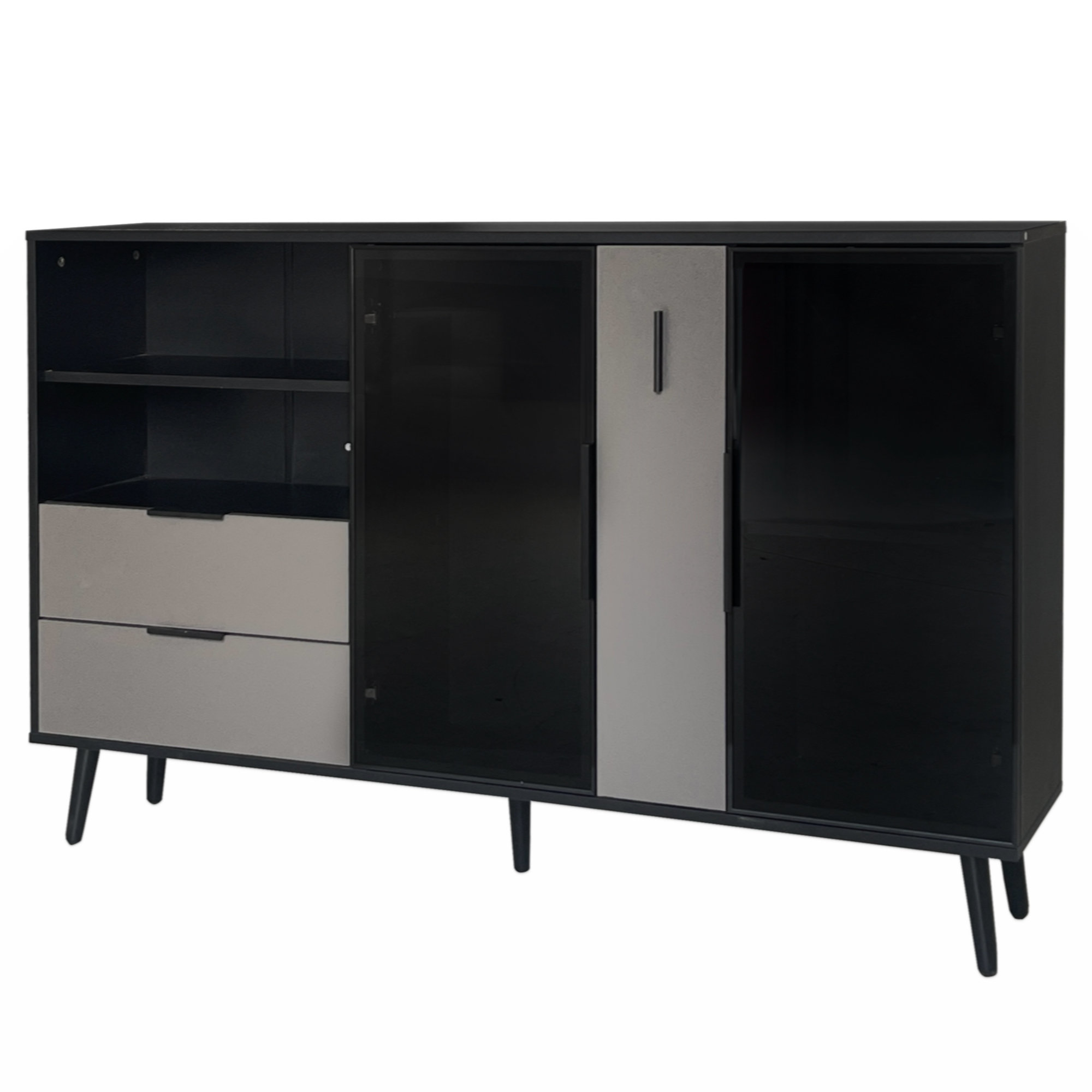 Corrigan Studio Featured Two-Door Storage Cabinet With Two Drawers And ...