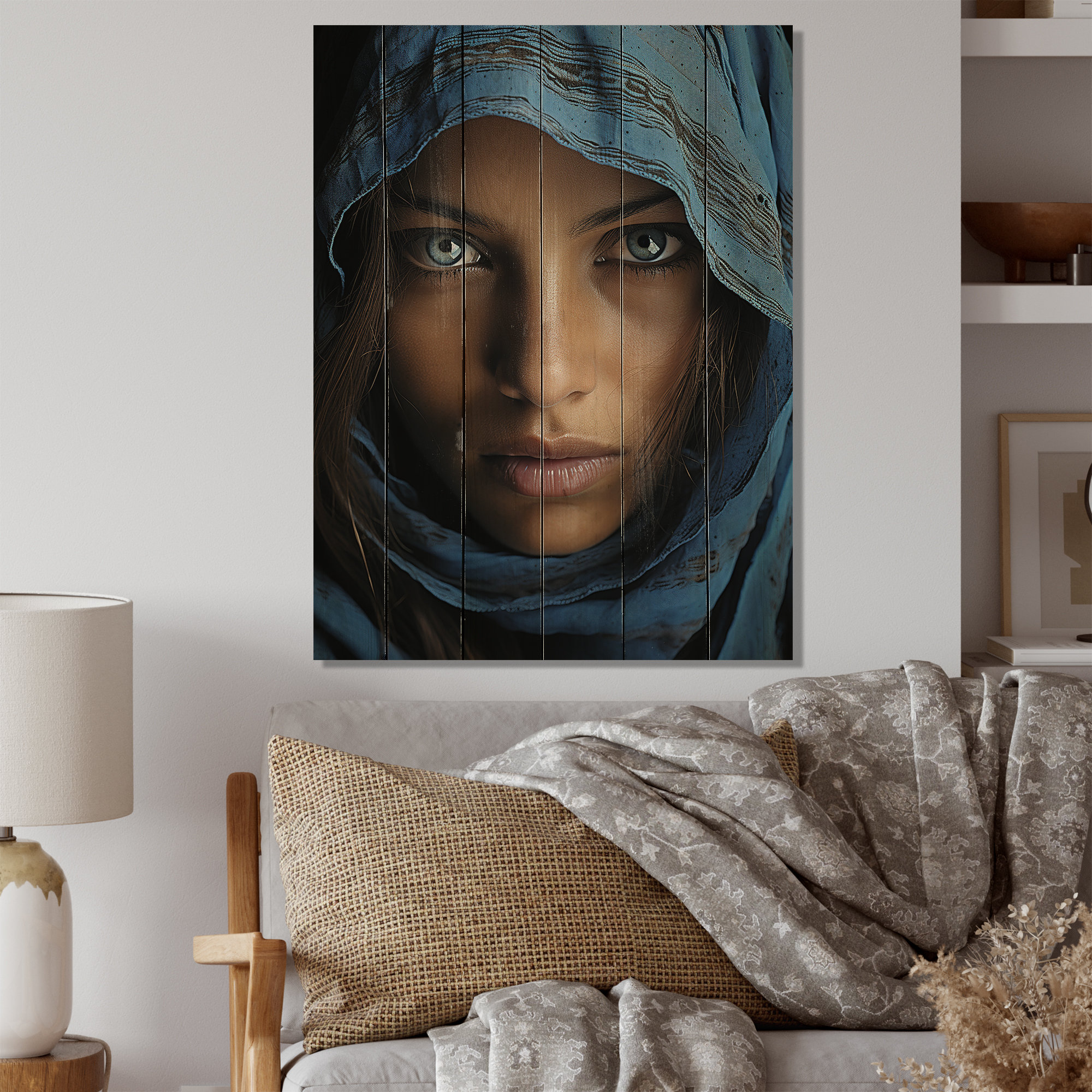 Latitude Run® Chader African Tribal Tuareg Veil On Wood Print | Wayfair