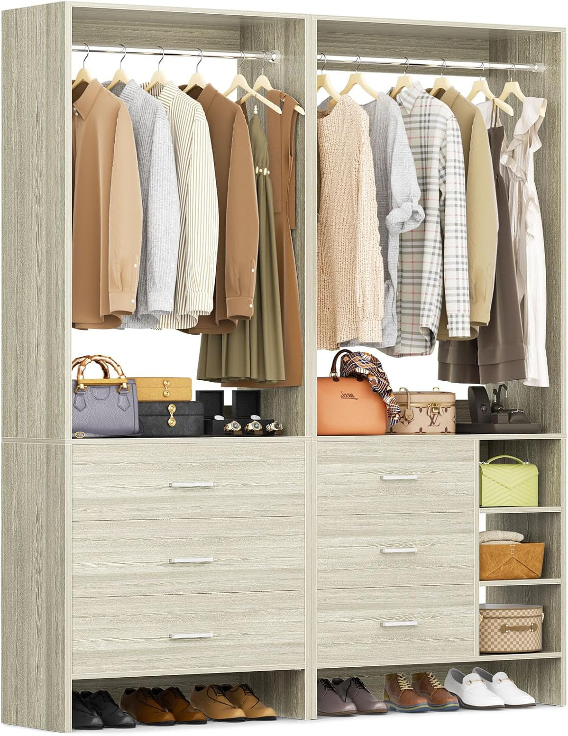 Latitude Run® Closet System with Wooden Drawers - Wayfair Canada