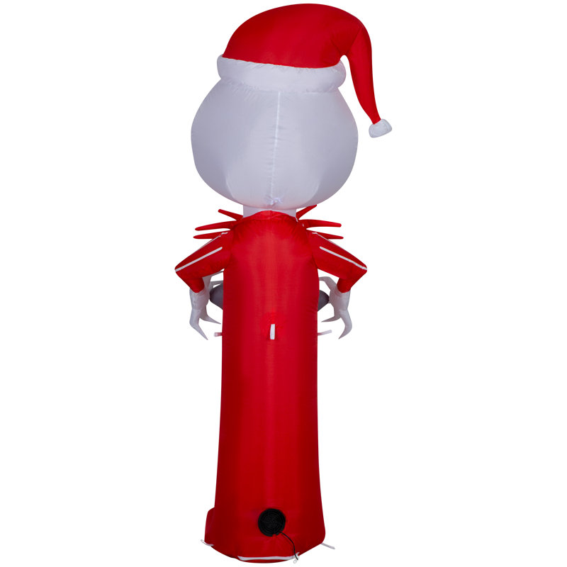 Gemmy Industries Christmas Inflatable Jack Skellington in Red Suit with ...